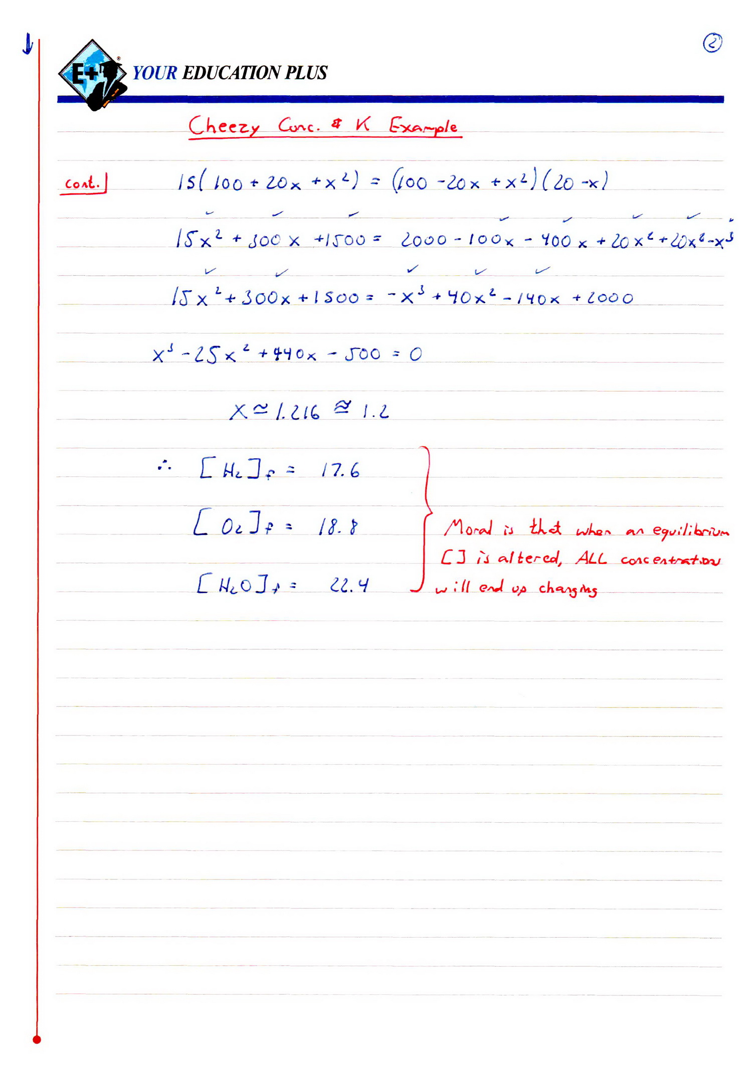 IB Chemistry SL & HL: 17.1 - Equilibrium Shift When Changing Quantities