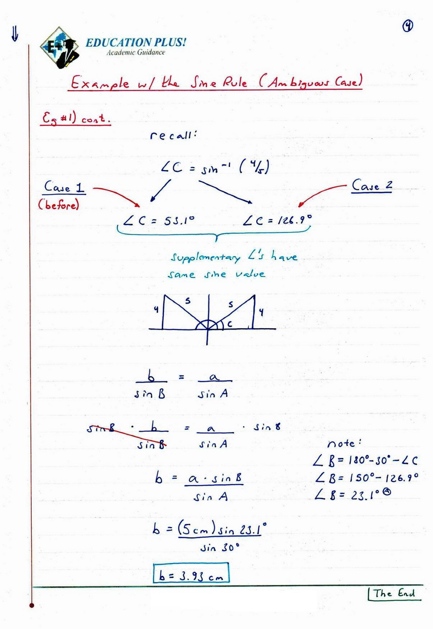 IB Maths SL: Ambiguous Case of the Sine Rule