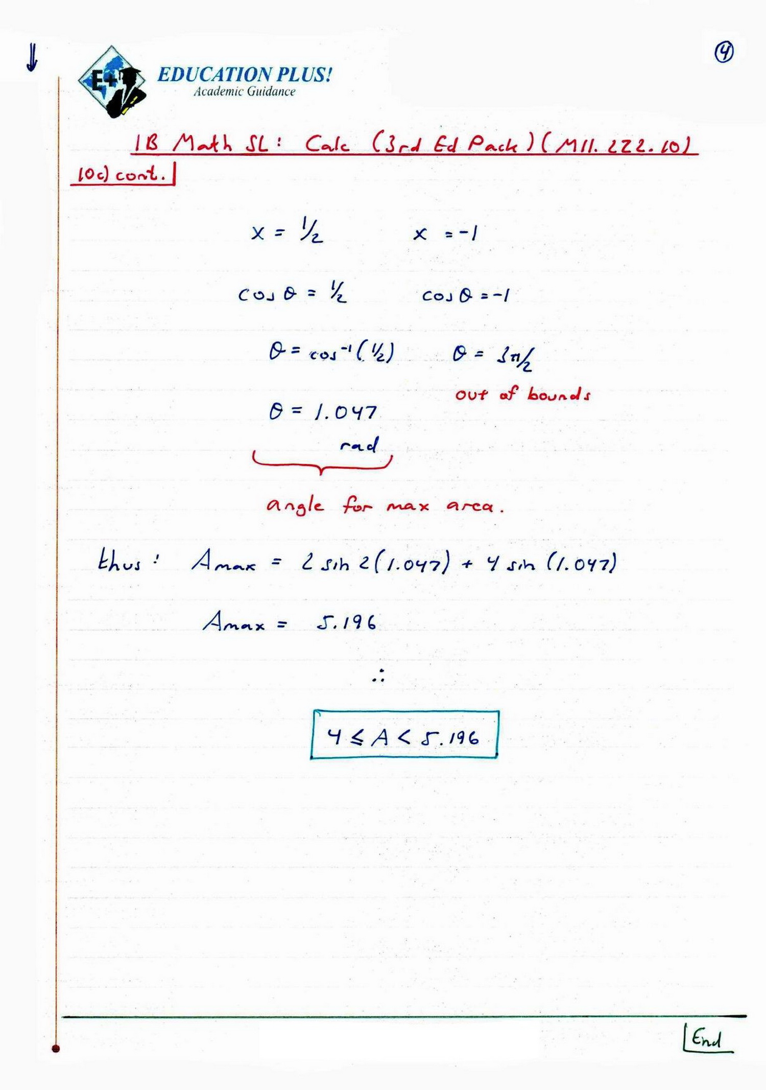 Course IB Maths SL Topic Past Paper Problems For Sub Topic 6 3 Max Course IB Maths SL Topic Past Paper Problems For Sub Topic 6 3 Max